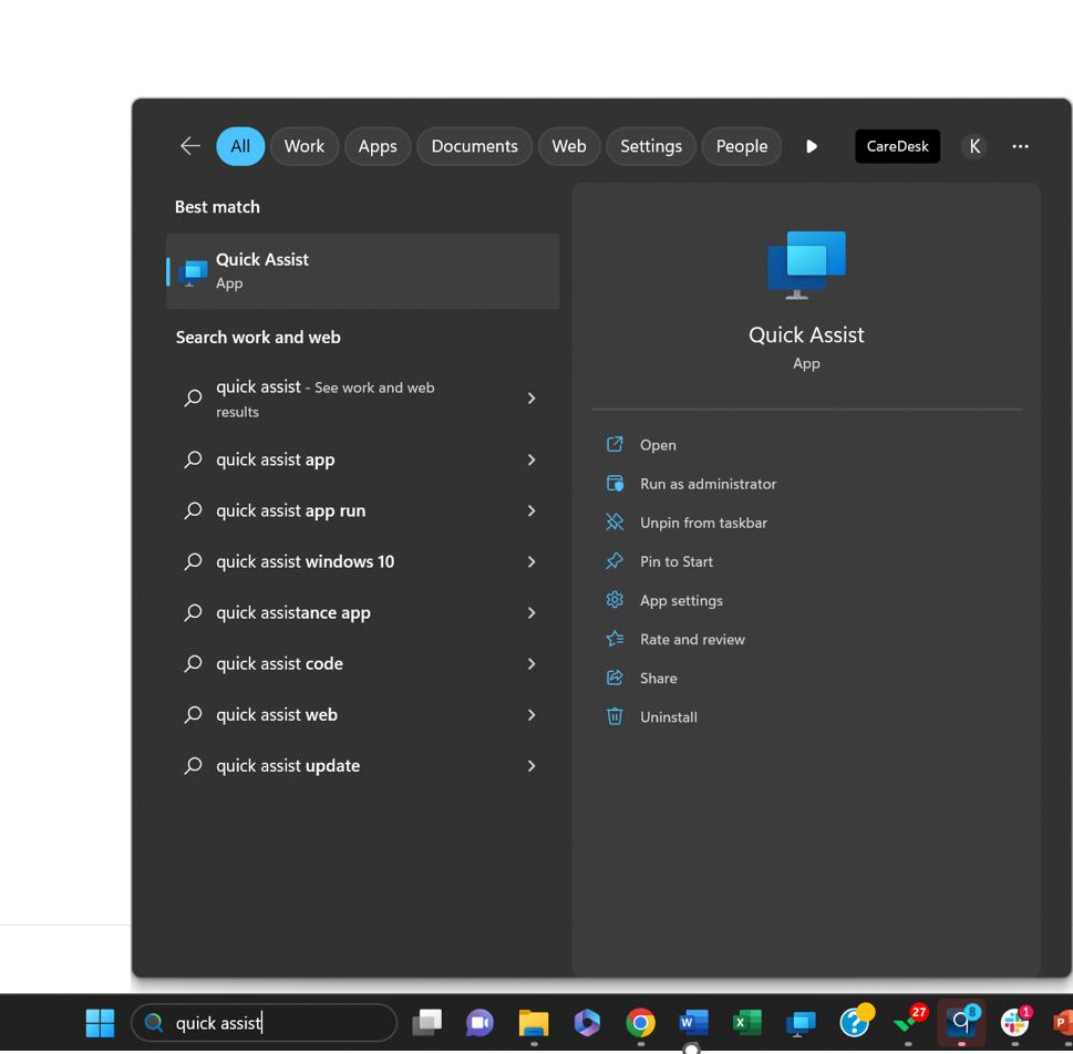 How to install Quick Assist on your computer – CareDesk