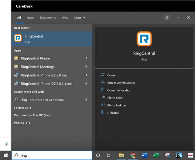How to access the RingCentral portal? – CareDesk
